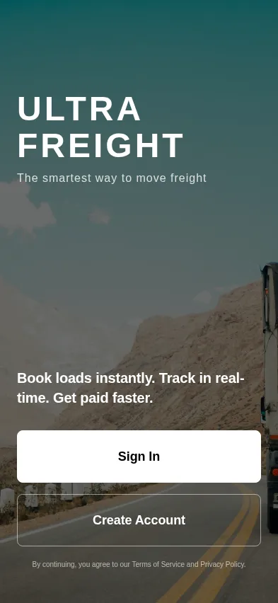 Ultra Freight Ride App