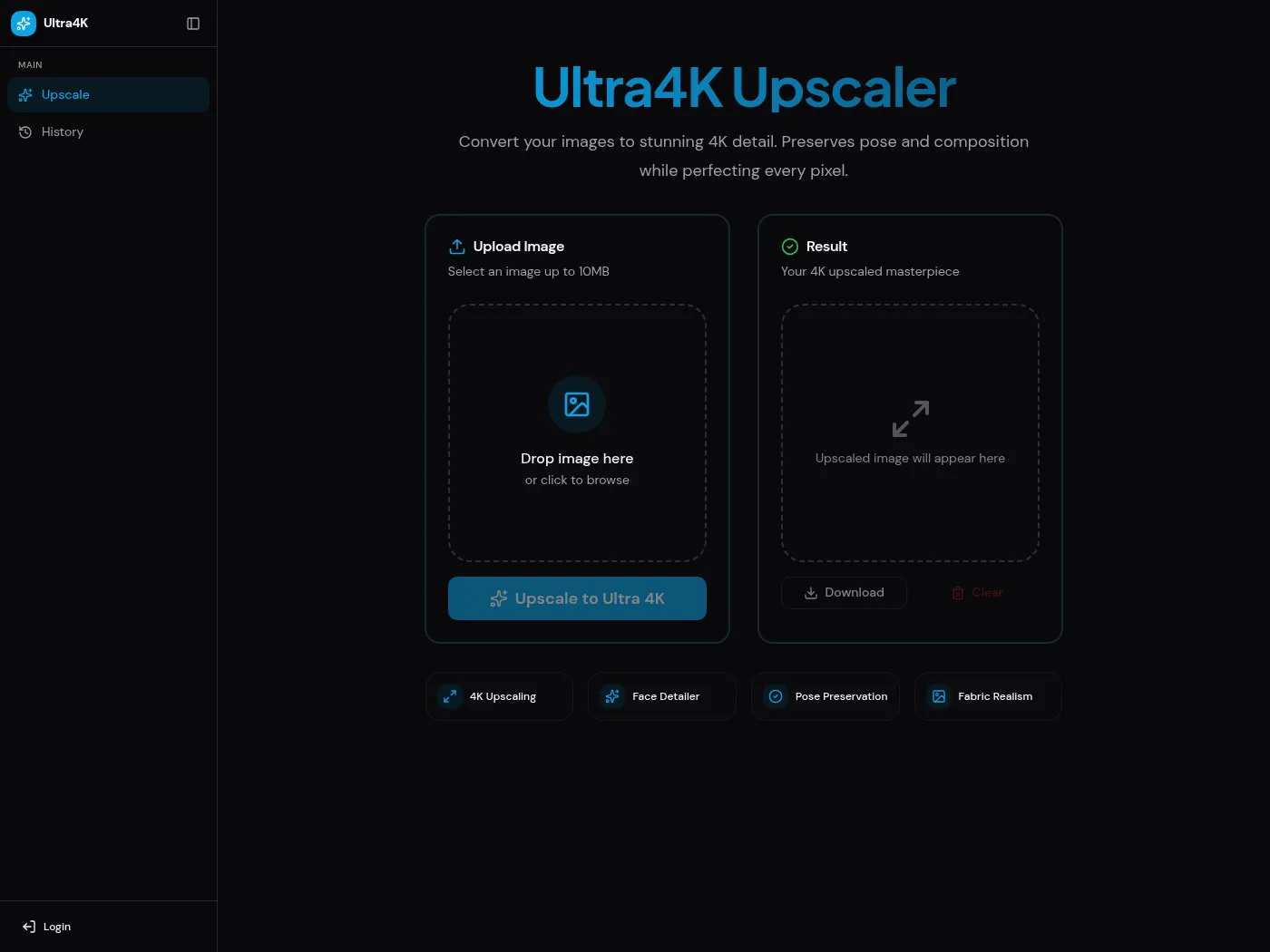 Ultra4K Image Upscaler