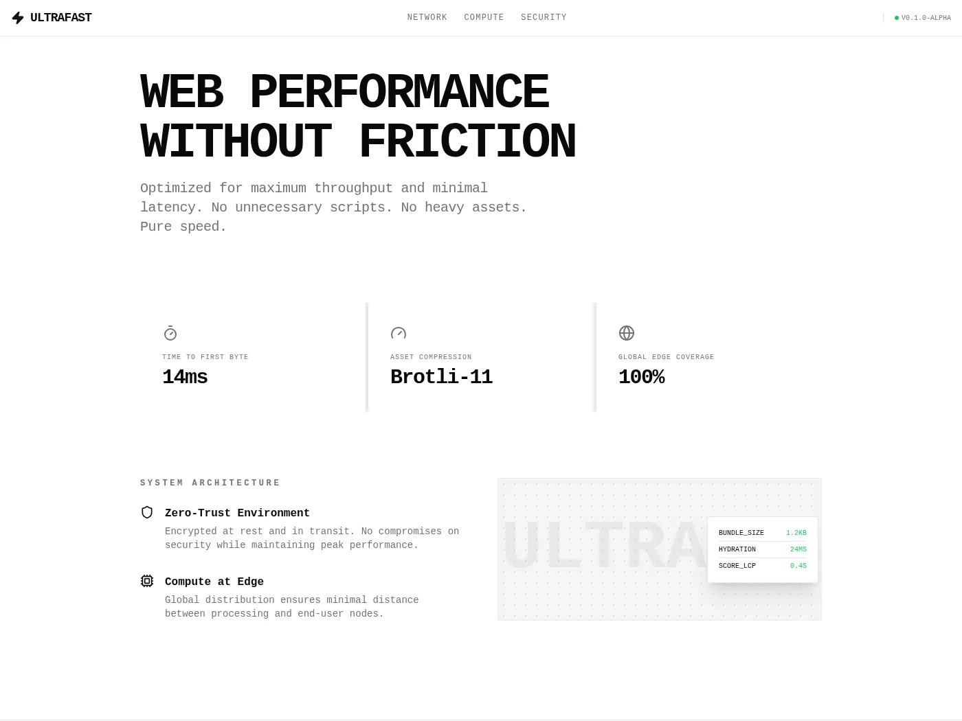 UltraFast Web Portal