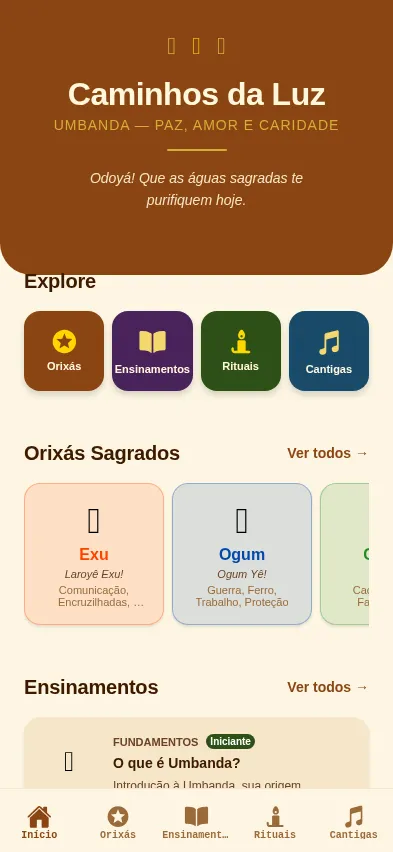 Umbanda Learning App