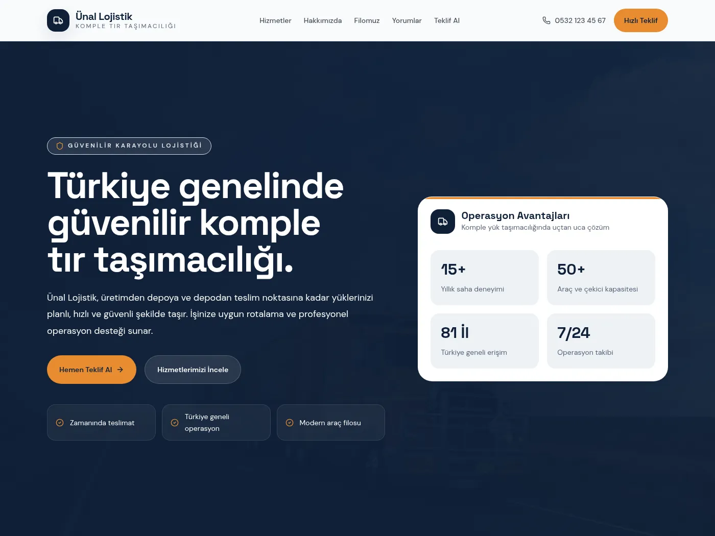 Ünal Lojistik Web