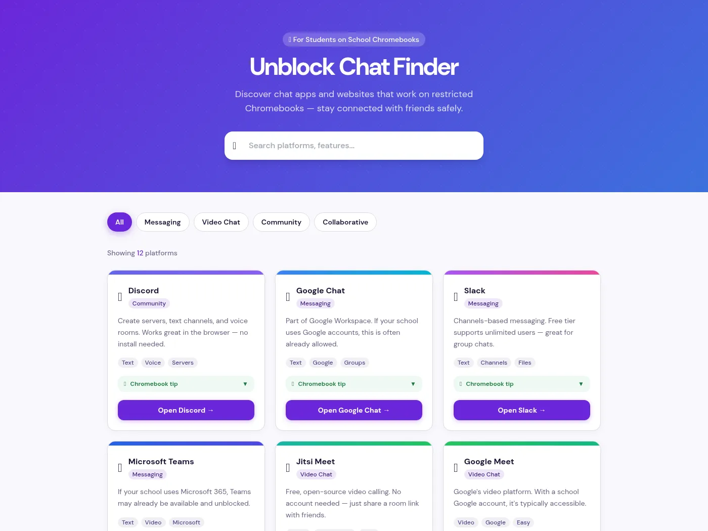Unblock Chat Finder