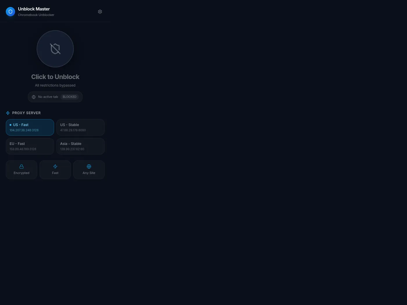 Unblock Master Extension
