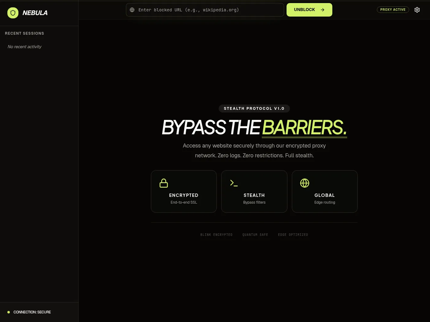 Unblocker Web Portal