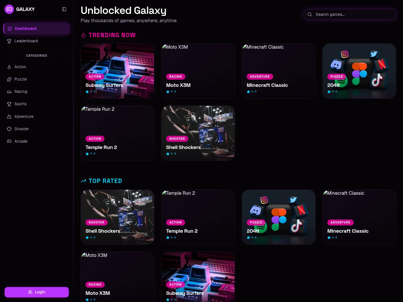 Unblocked Game Galaxy