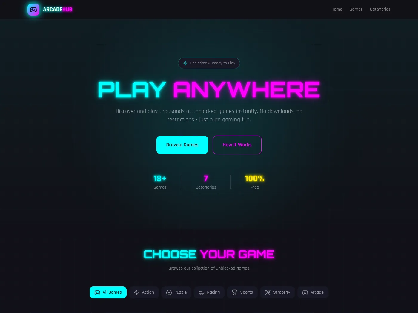 Unblocked Arcade Hub