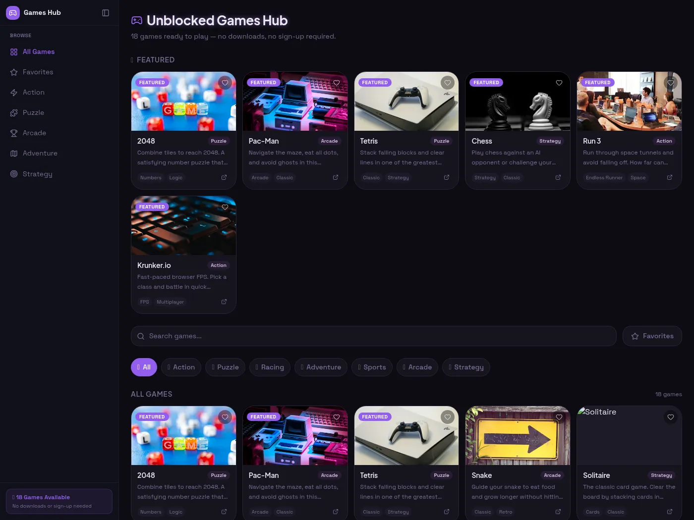 Unblocked Games Hub
