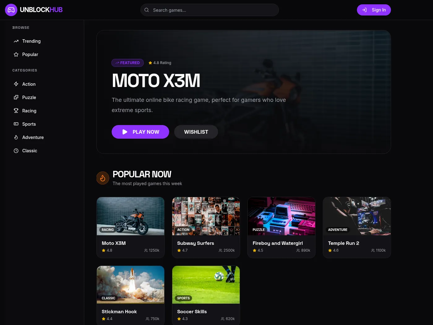 Unblock Games Hub