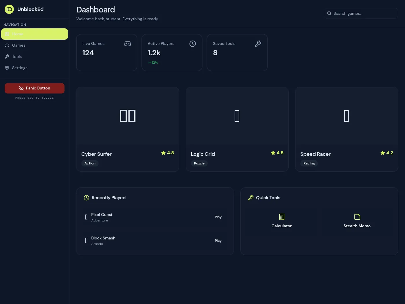 UnblockEd Games Hub
