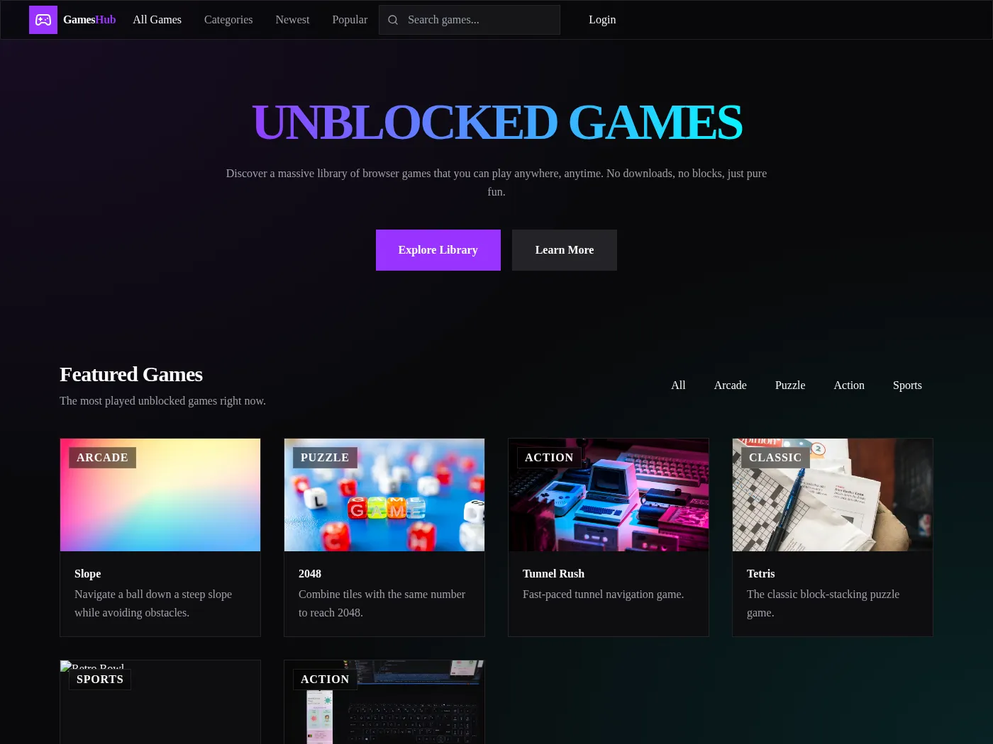 Unblocked Games Hub