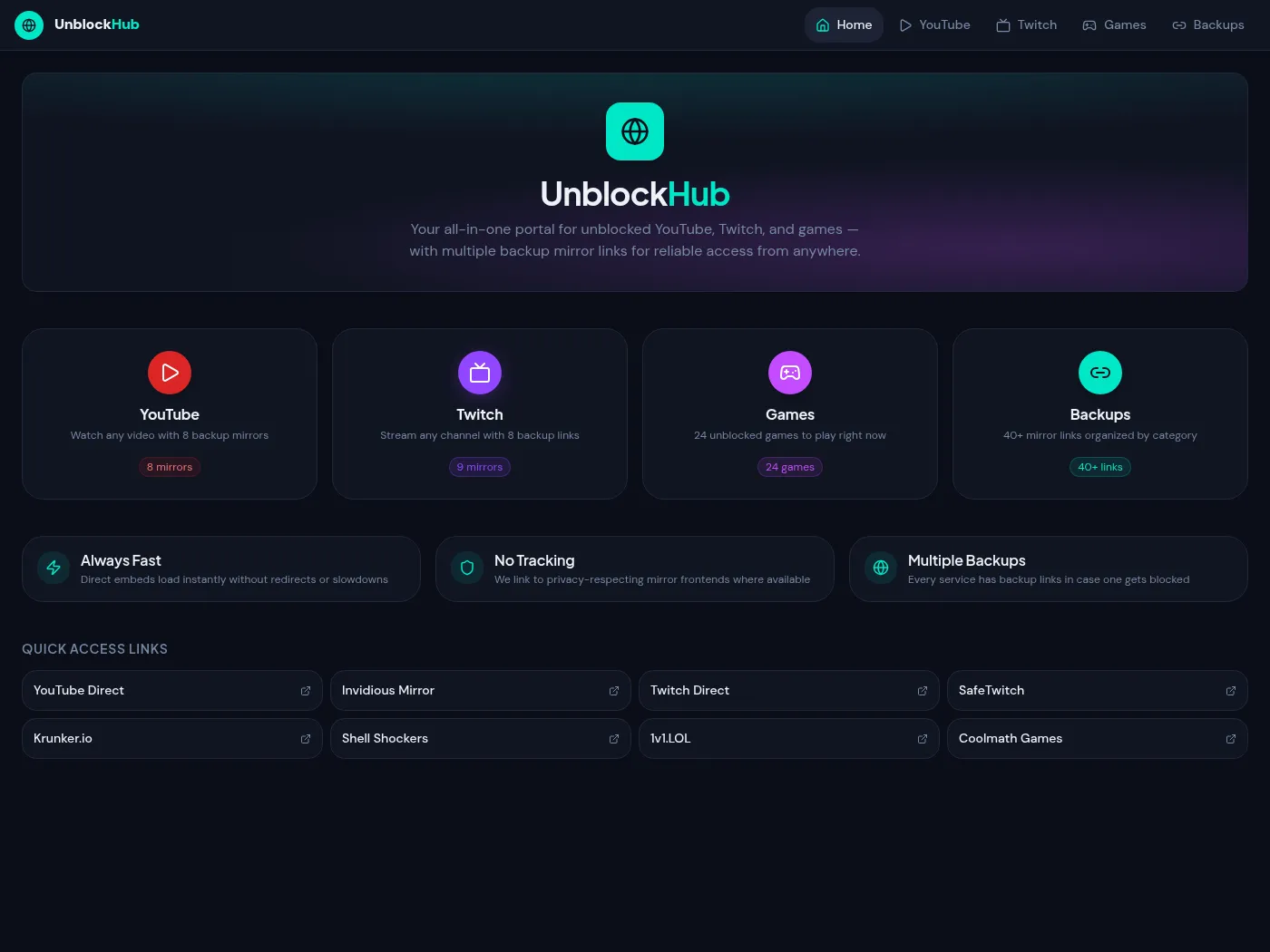 UnblockHub Portal