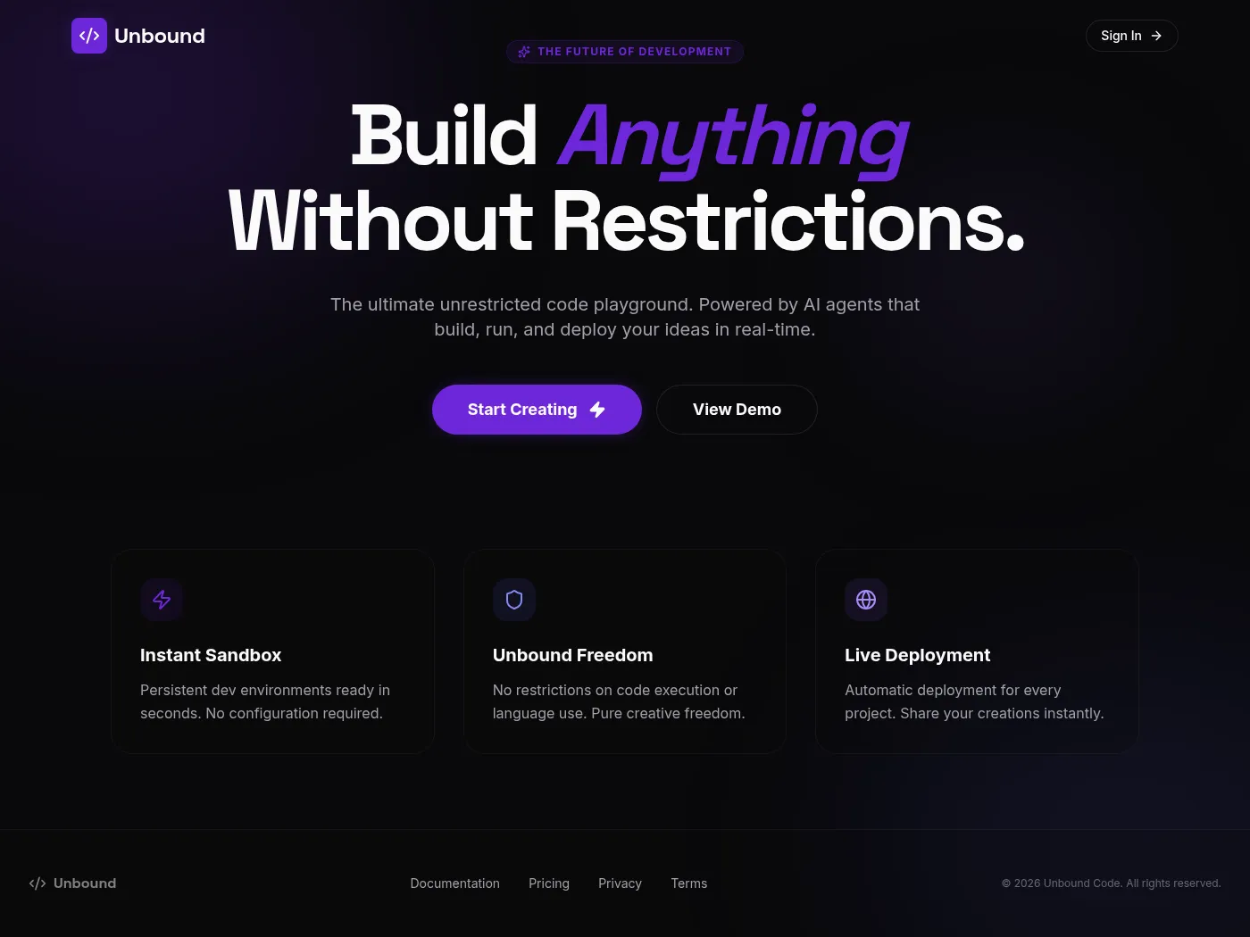 Unbound Code Playground