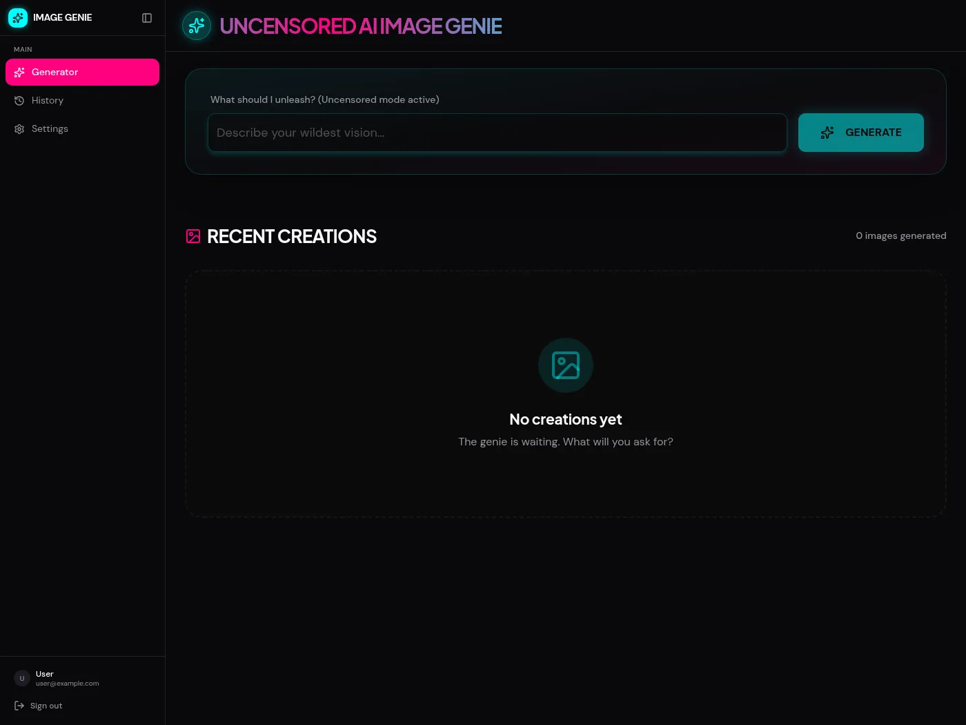 Uncensored AI Image Genie