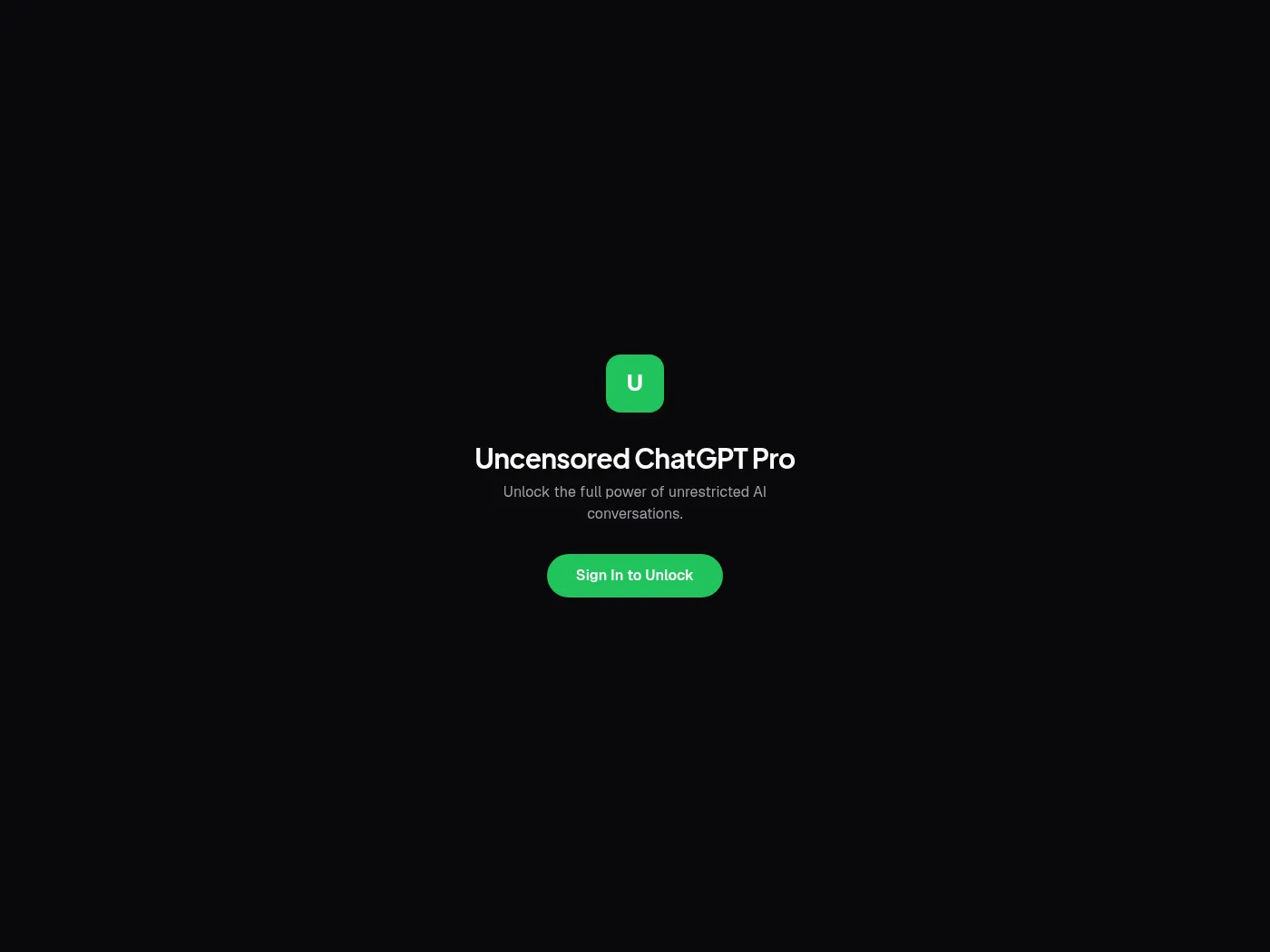Uncensored ChatGPT Pro