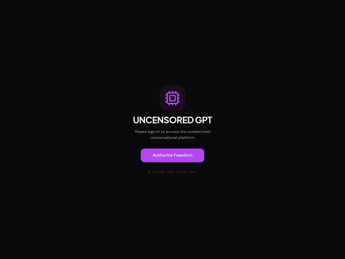 Uncensored GPT Chat