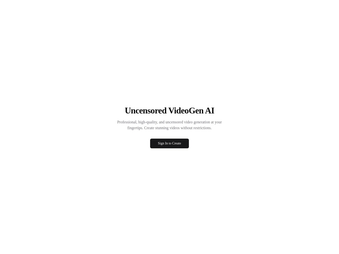 Uncensored VideoGen AI