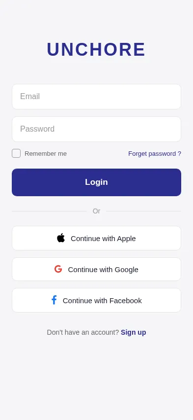 UnChore Mobile App