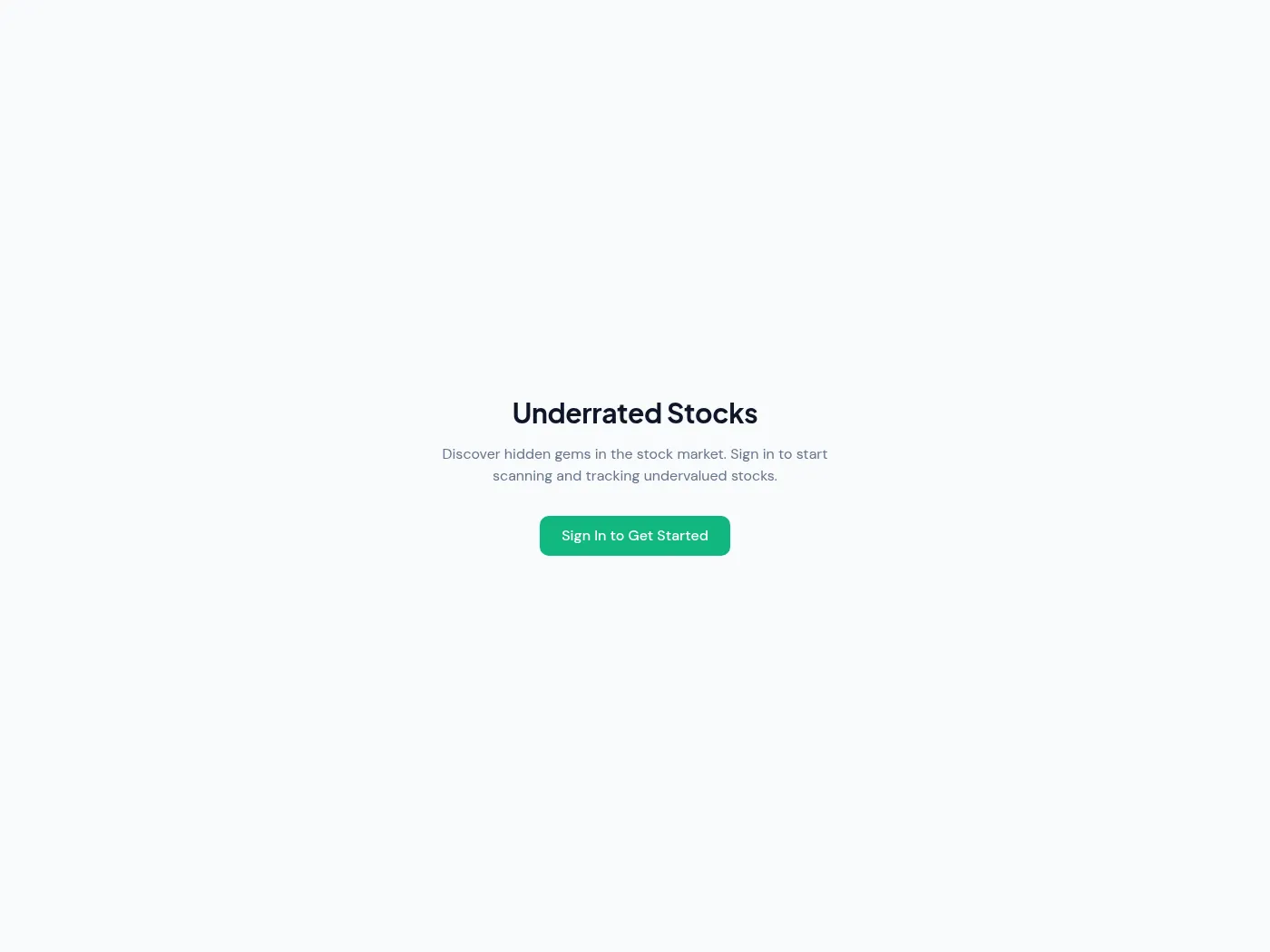 Underrated Stocks Dashboard