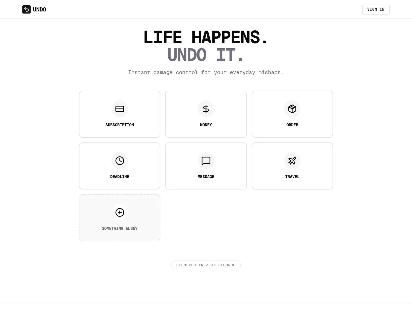 UNDO Life Fixer