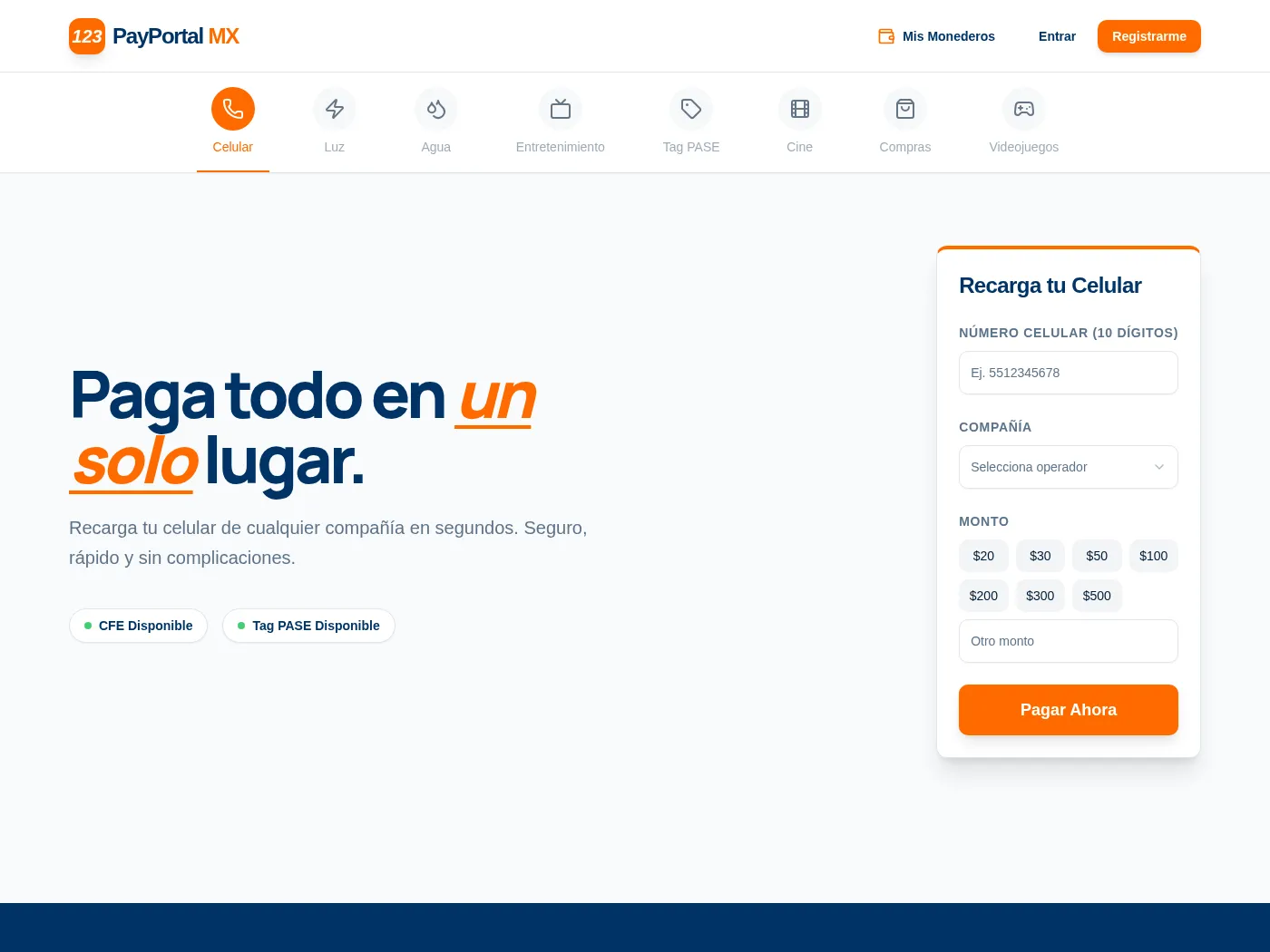 PayPortal MX Clone