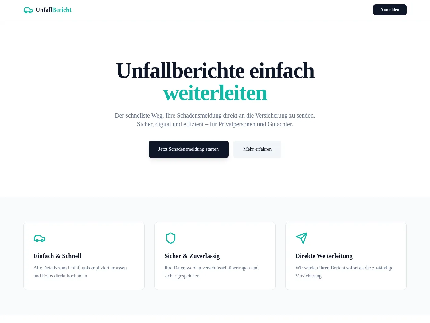 Unfallbericht Sender