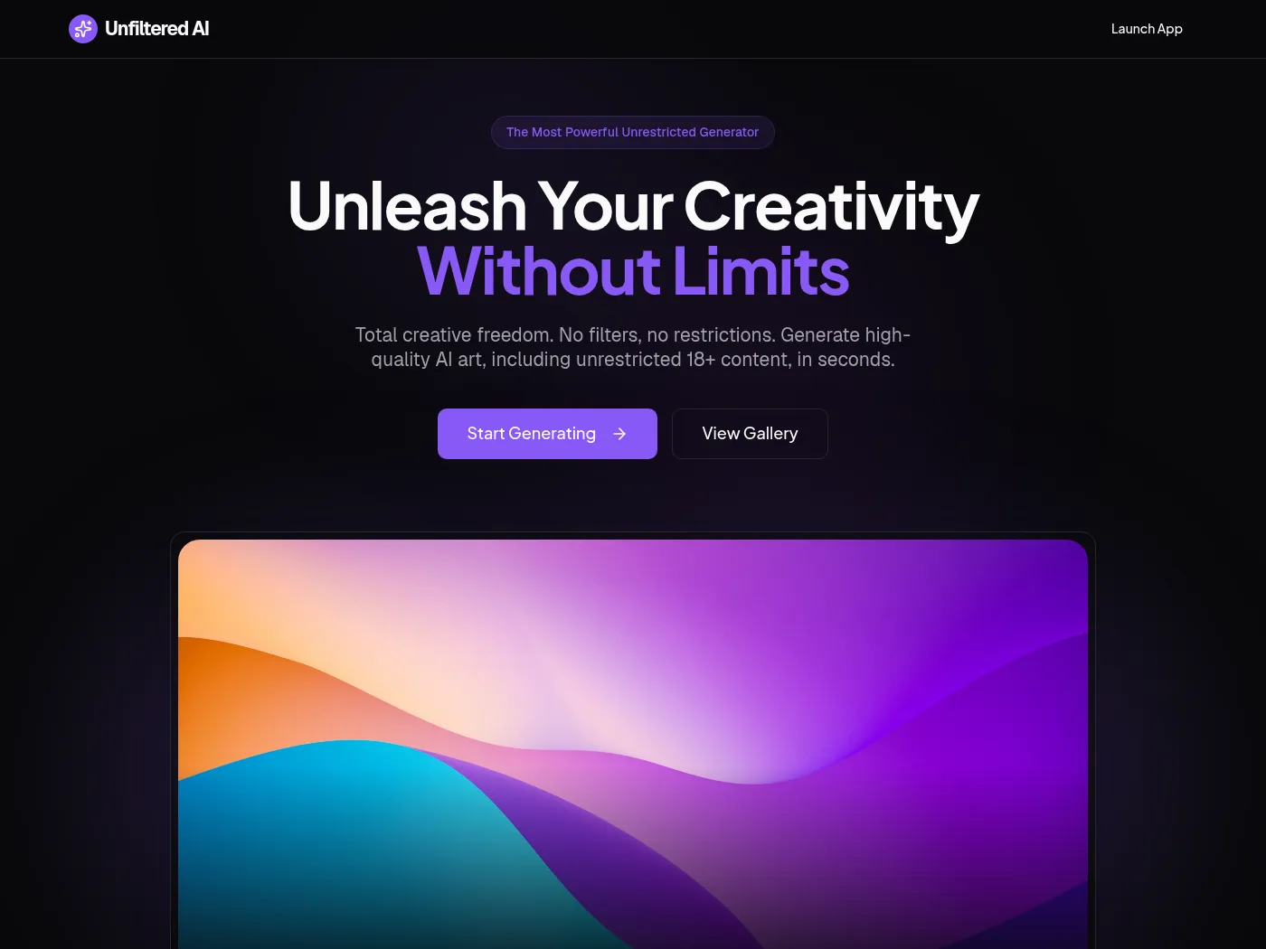 Unfiltered AI Art Generator