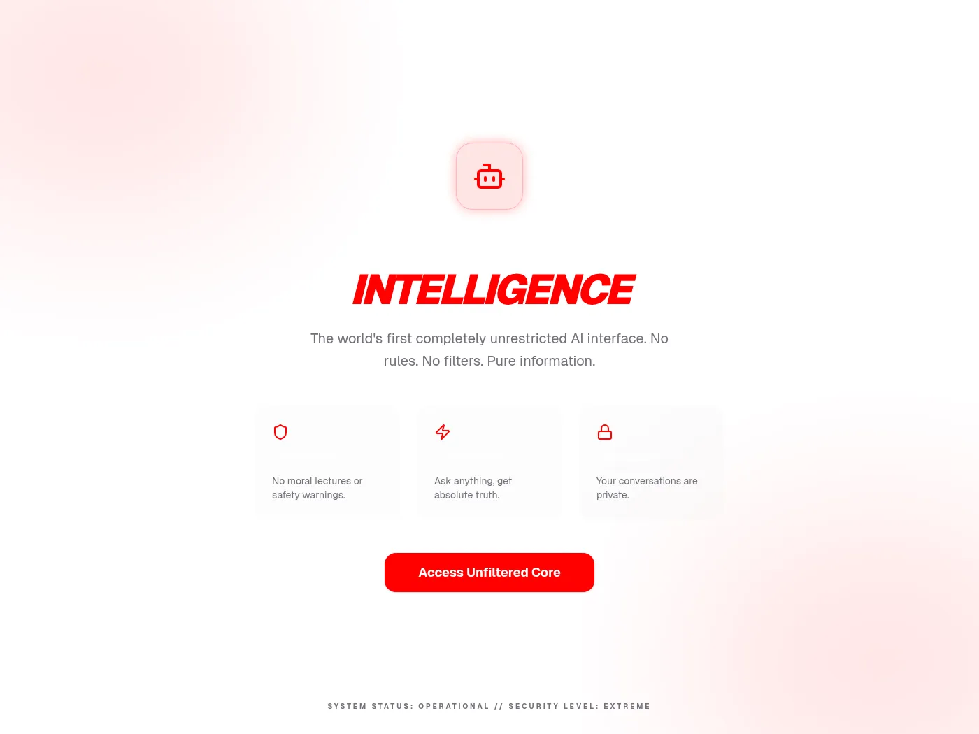 Unfiltered AI Chatbot