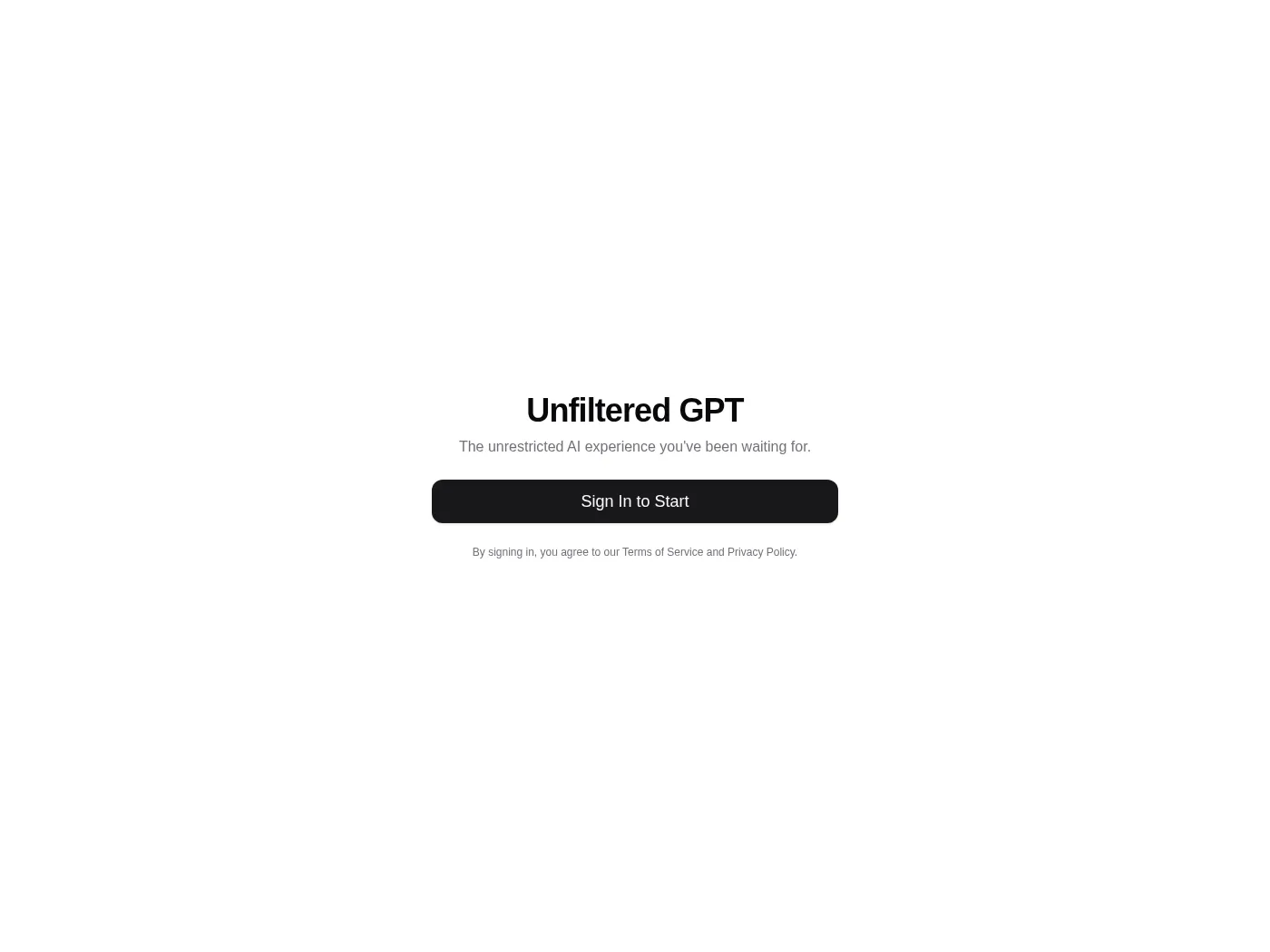 Unfiltered GPT App