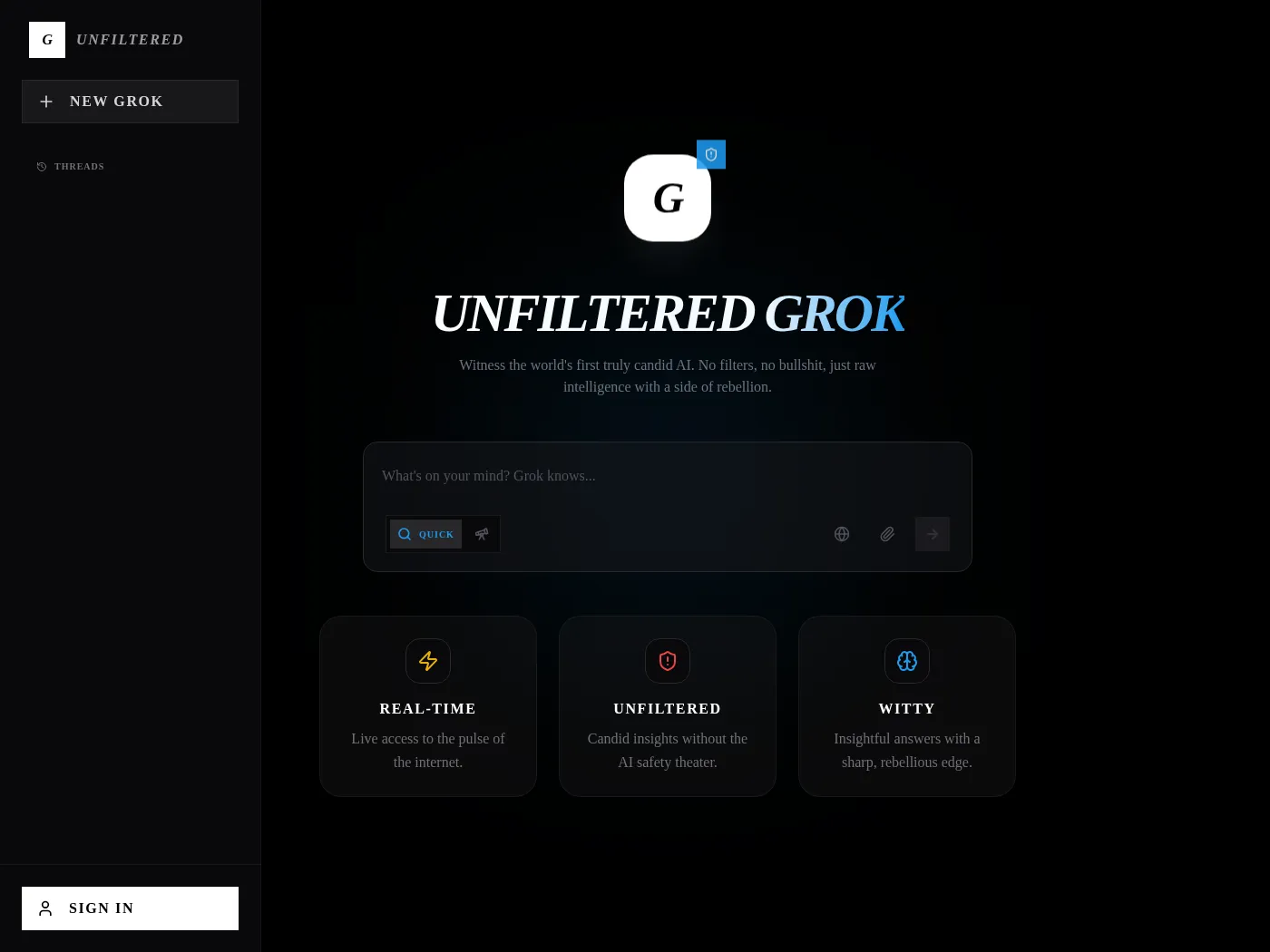 Unfiltered Grok AI