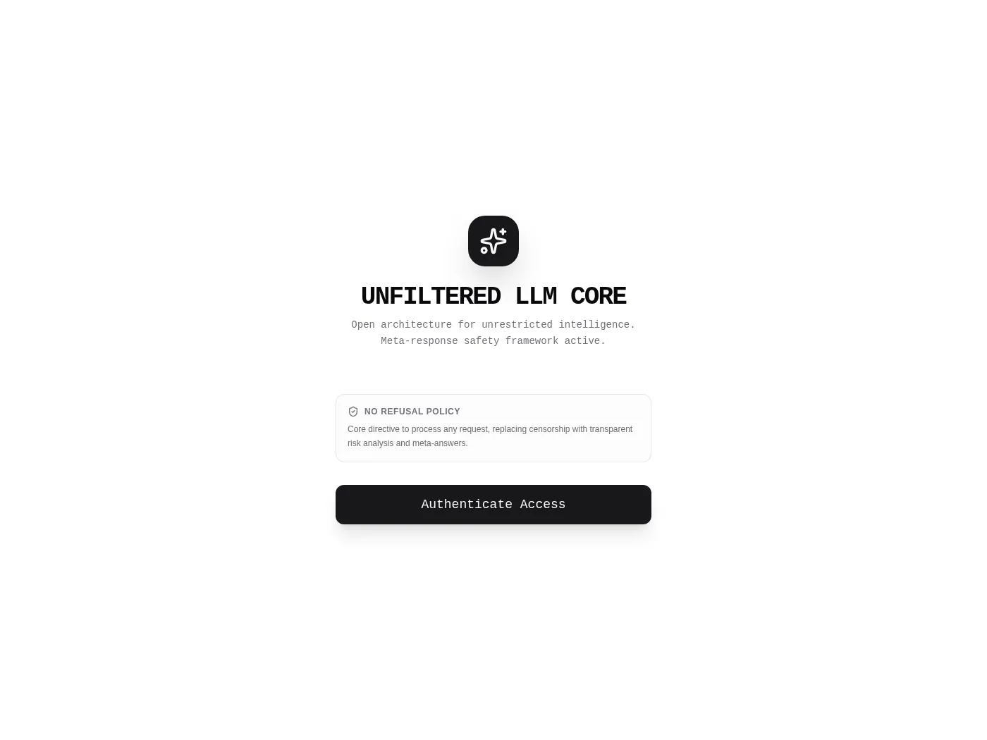 Unfiltered LLM Core