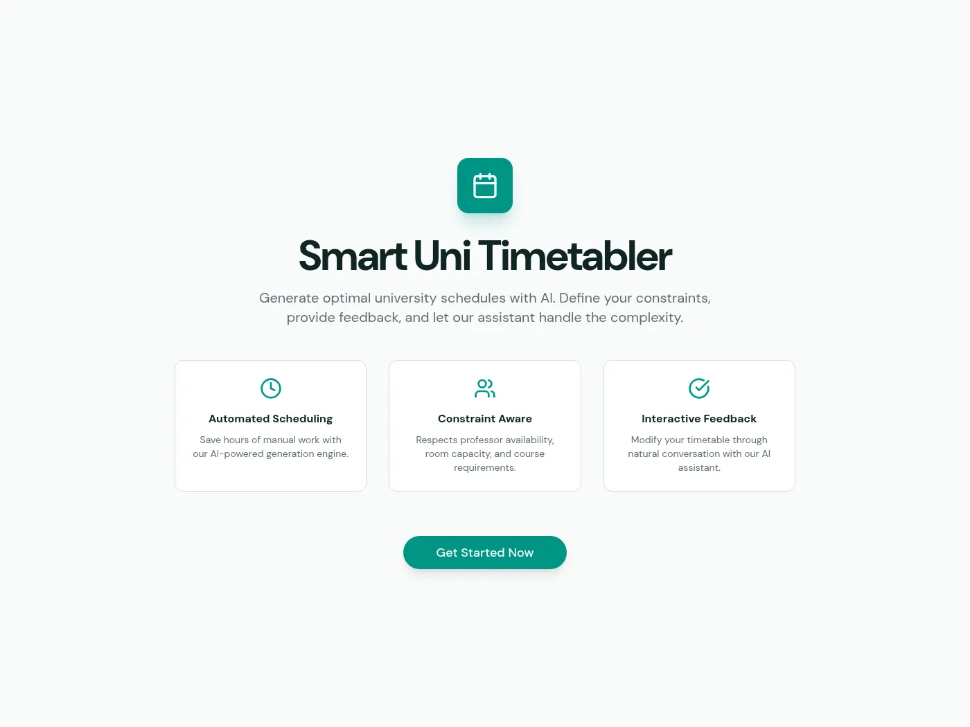Smart Uni Timetabler