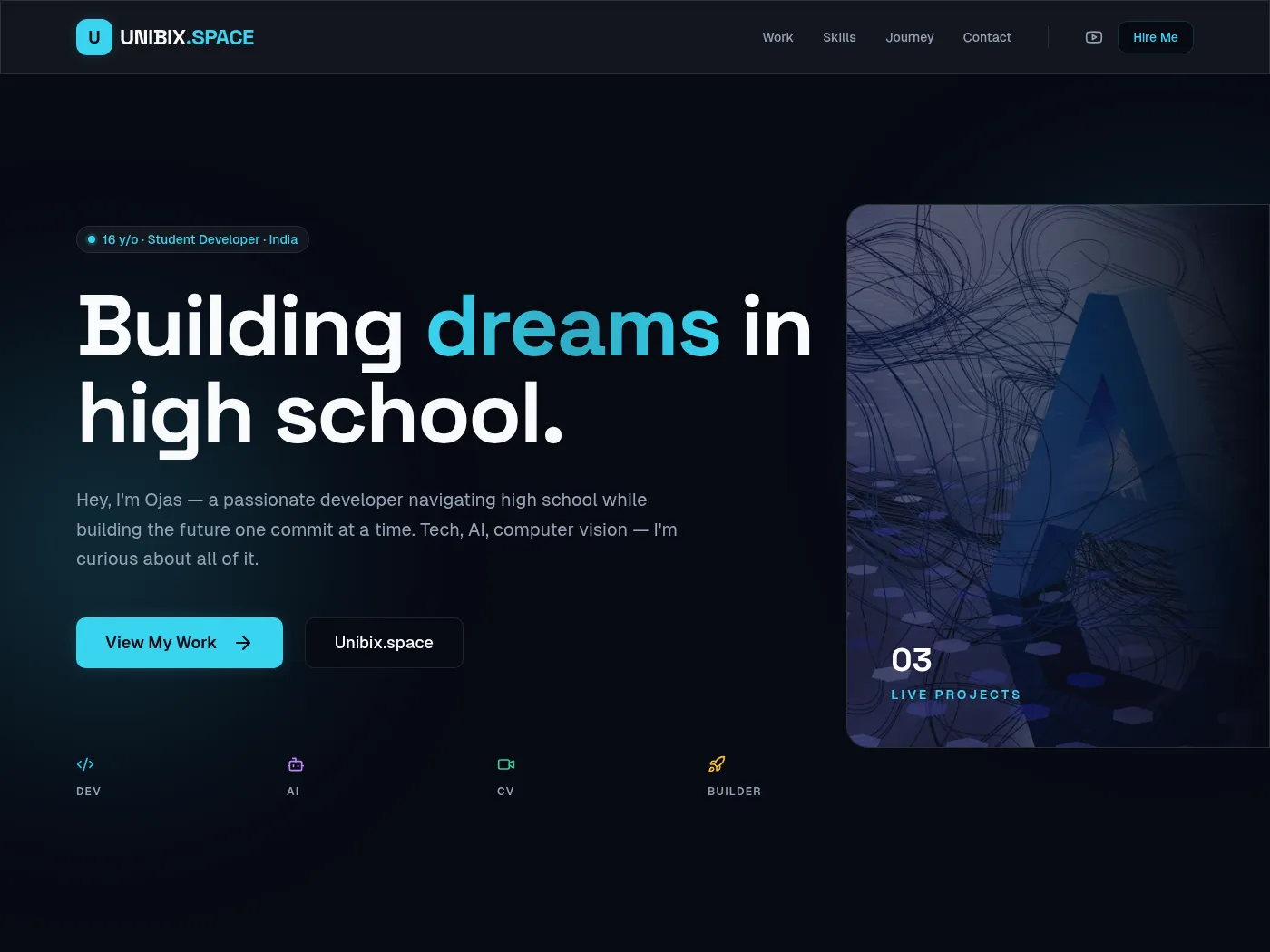 Unibix Portfolio Site
