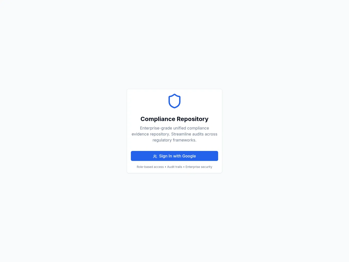 Unified Compliance Evidence Repository for Enterprise Audits