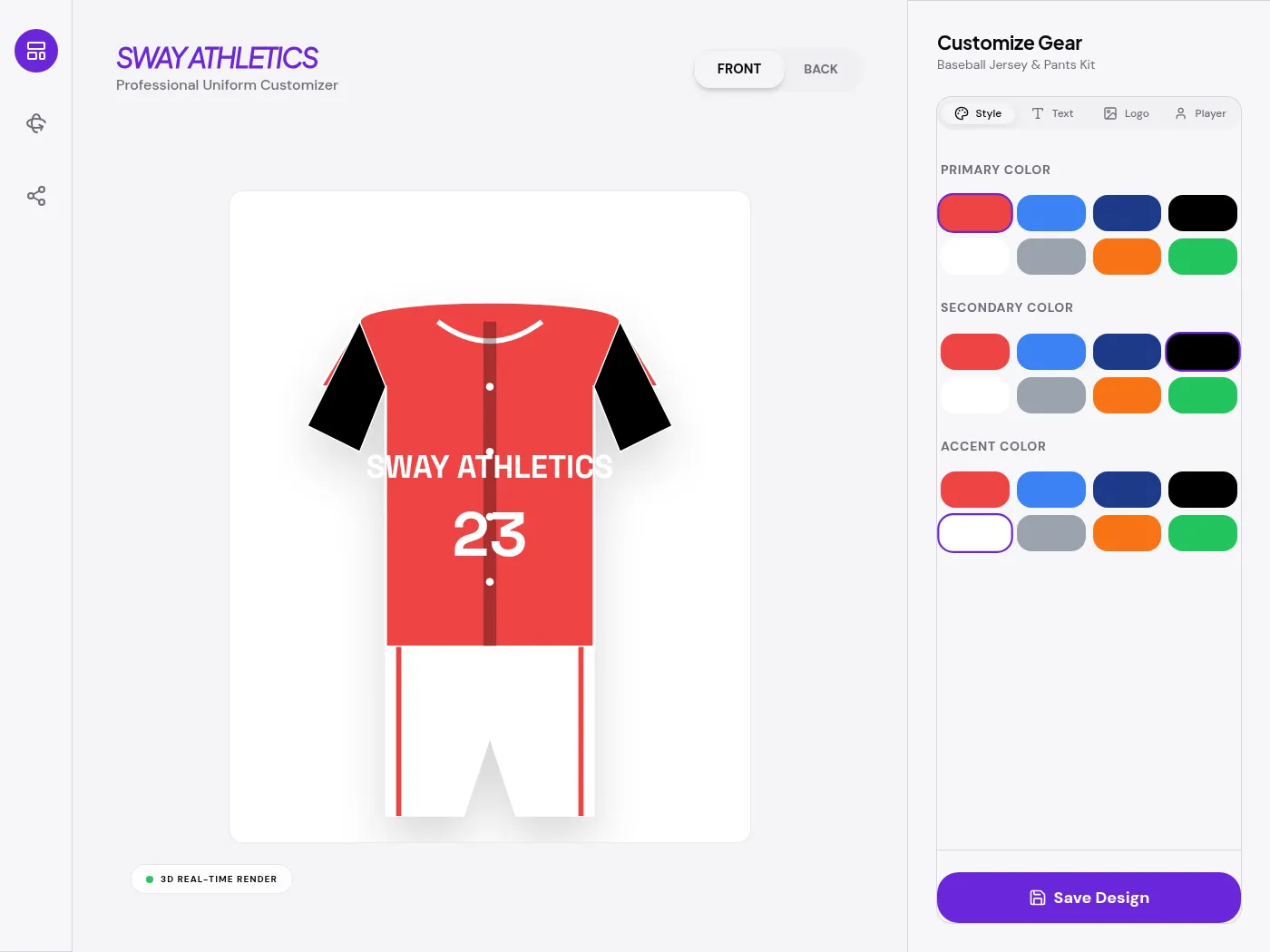 Sway Uniform Customizer