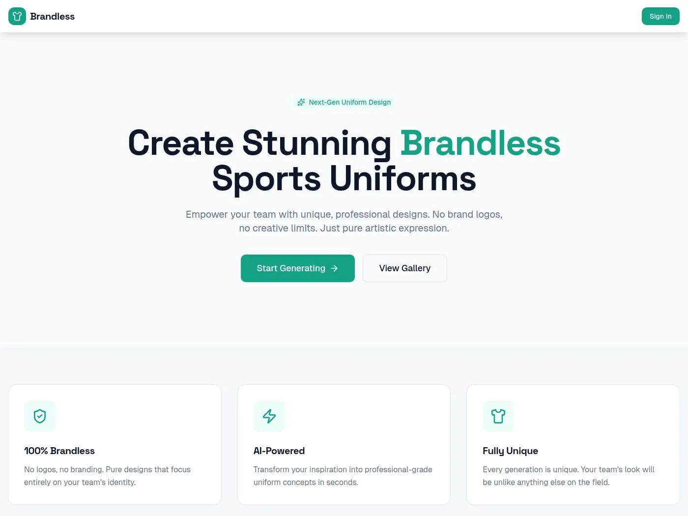 Brandless Uniform Generator