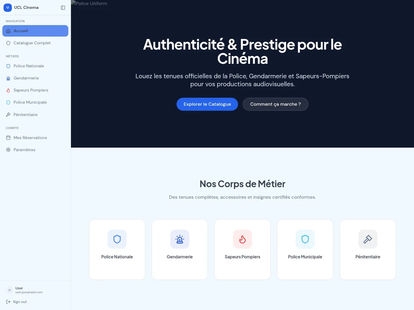 Uniforme Cinema Location