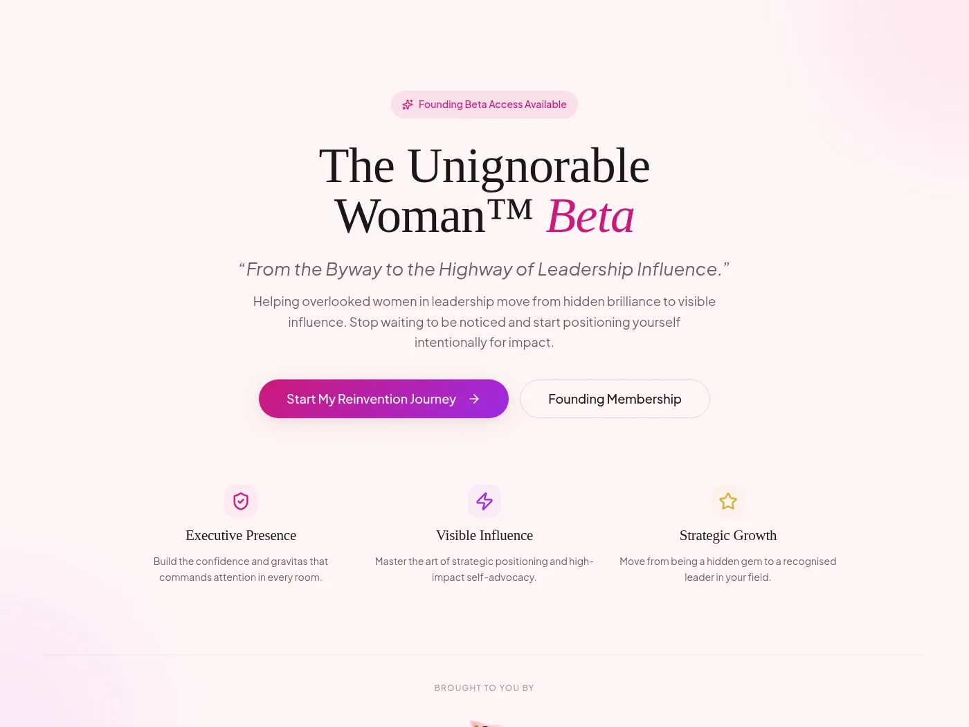 The Unignorable Woman™ Beta
