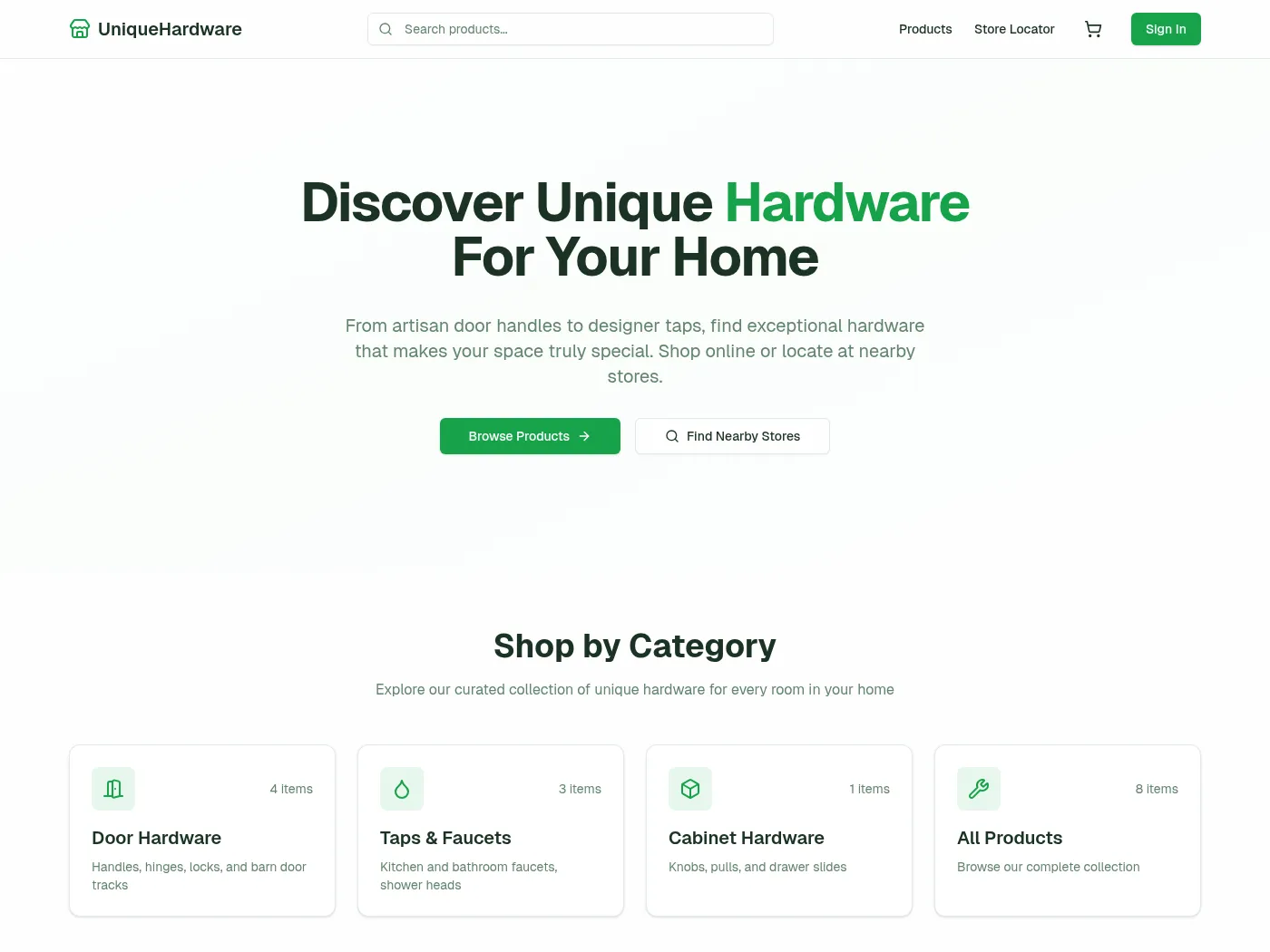 Unique Hardware Marketplace