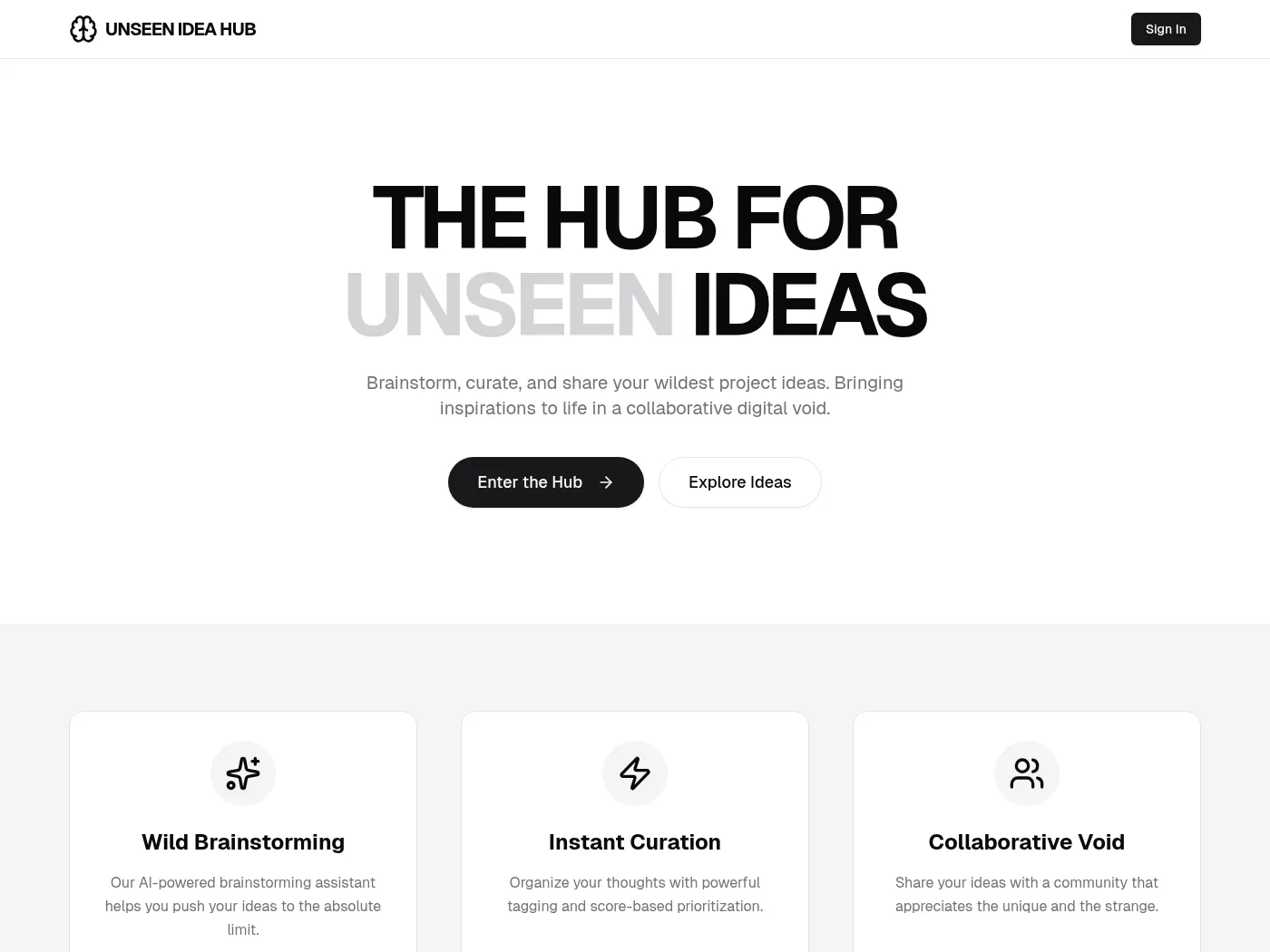 Unseen Idea Hub