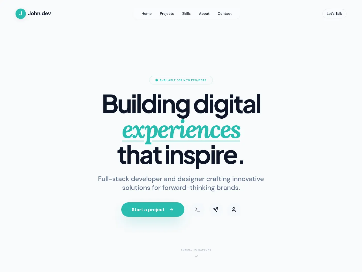 Innovative Portfolio Site