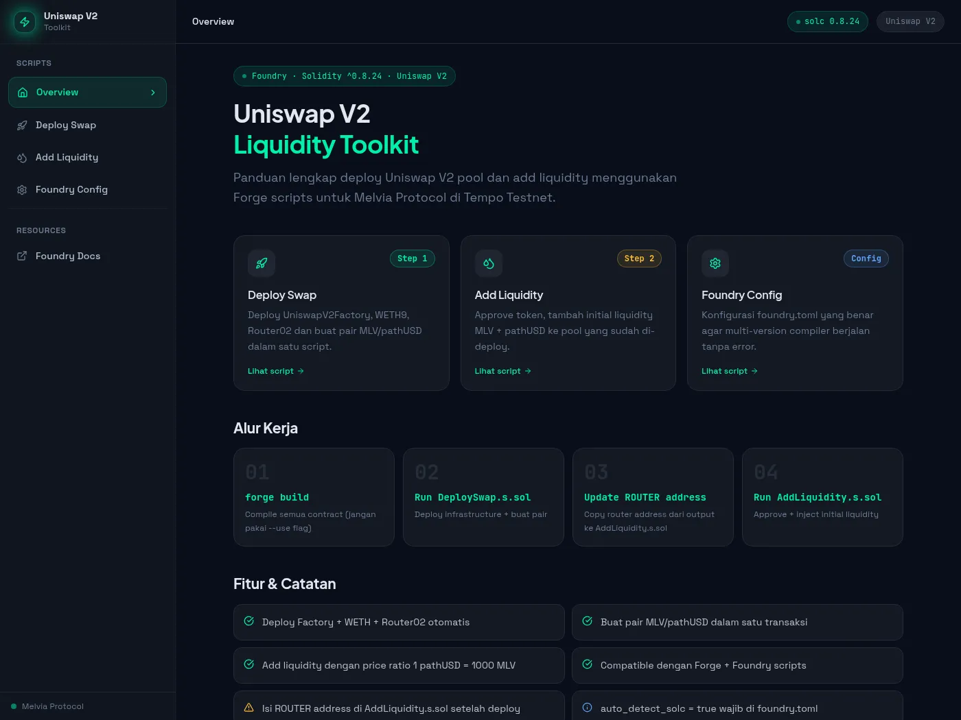 Uniswap V2 Liquidity Tools