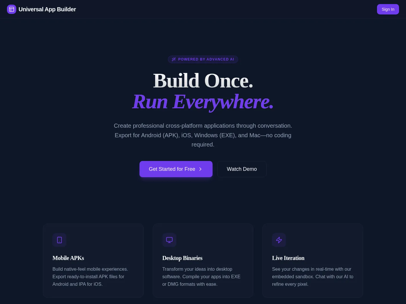 Universal App Builder