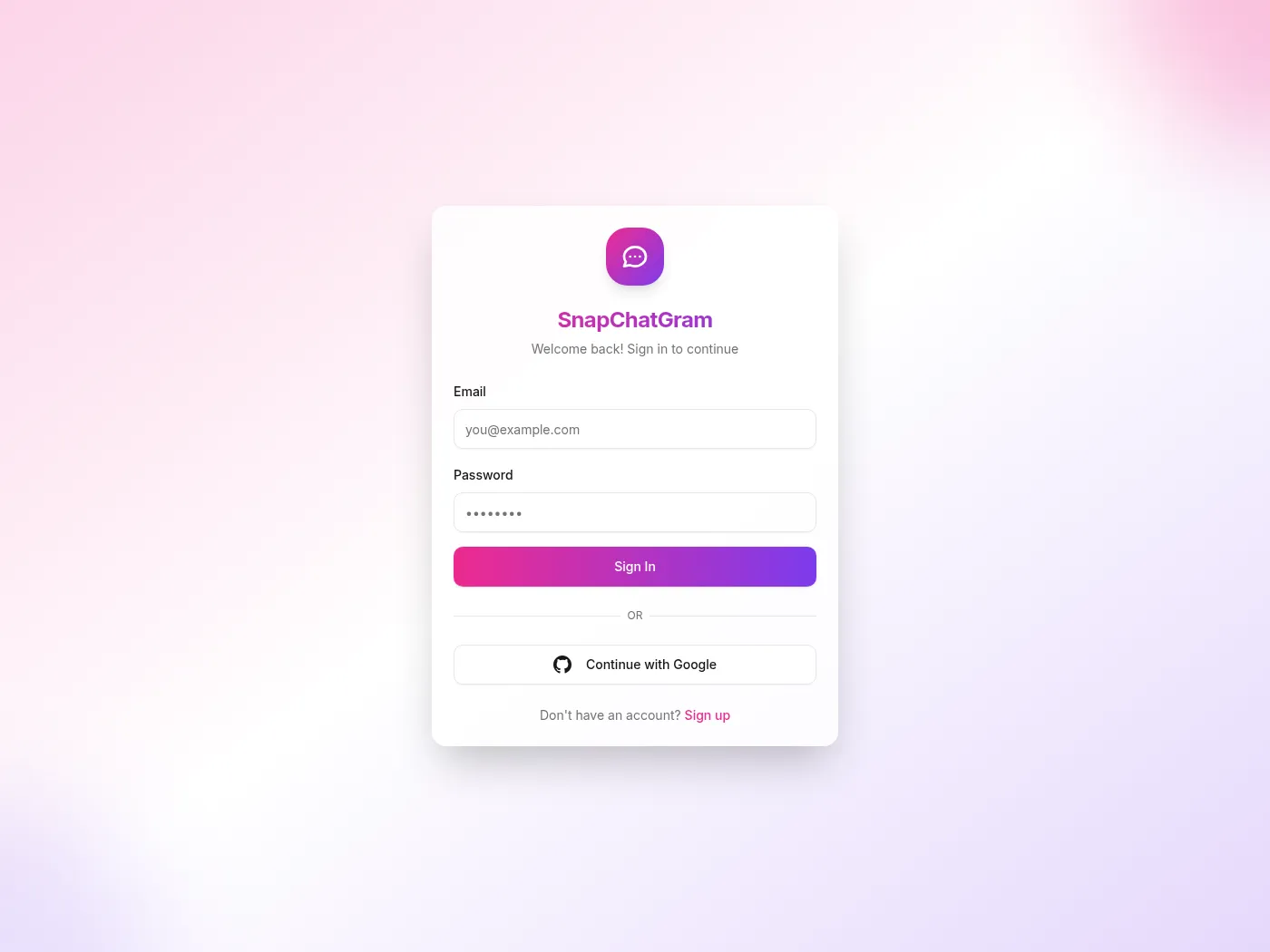 SnapChatGram Messenger