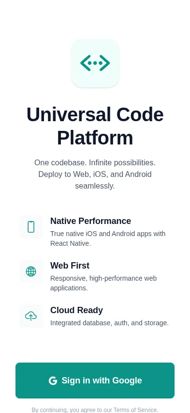 Universal Code Platform