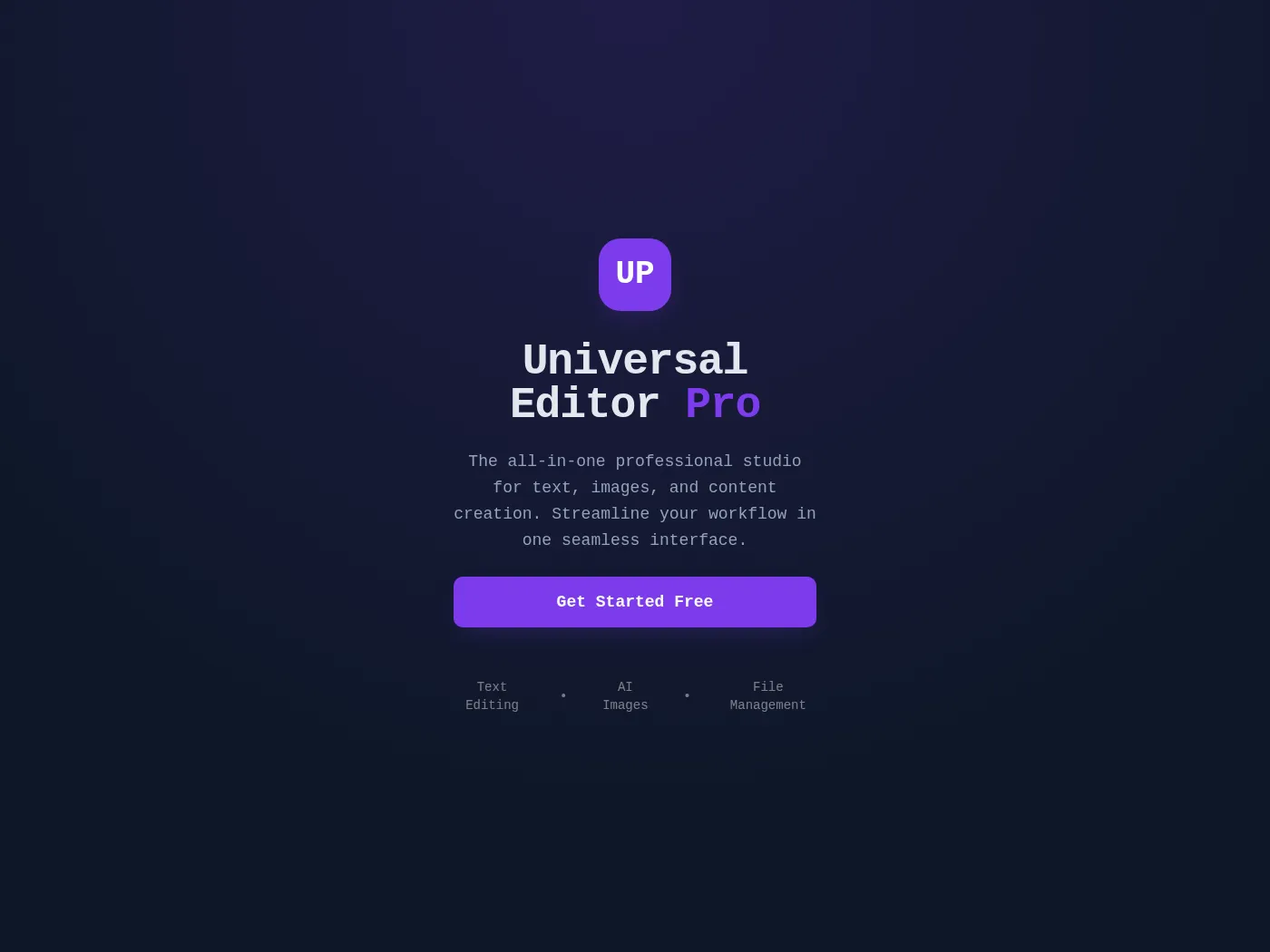 Universal Editor Pro