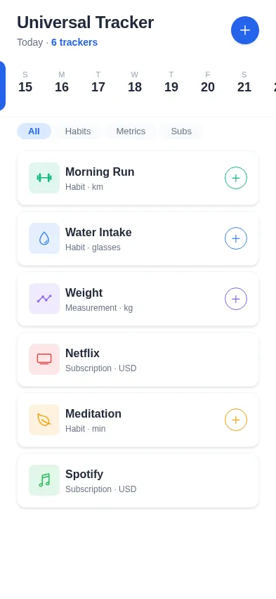 Universal Tracker App