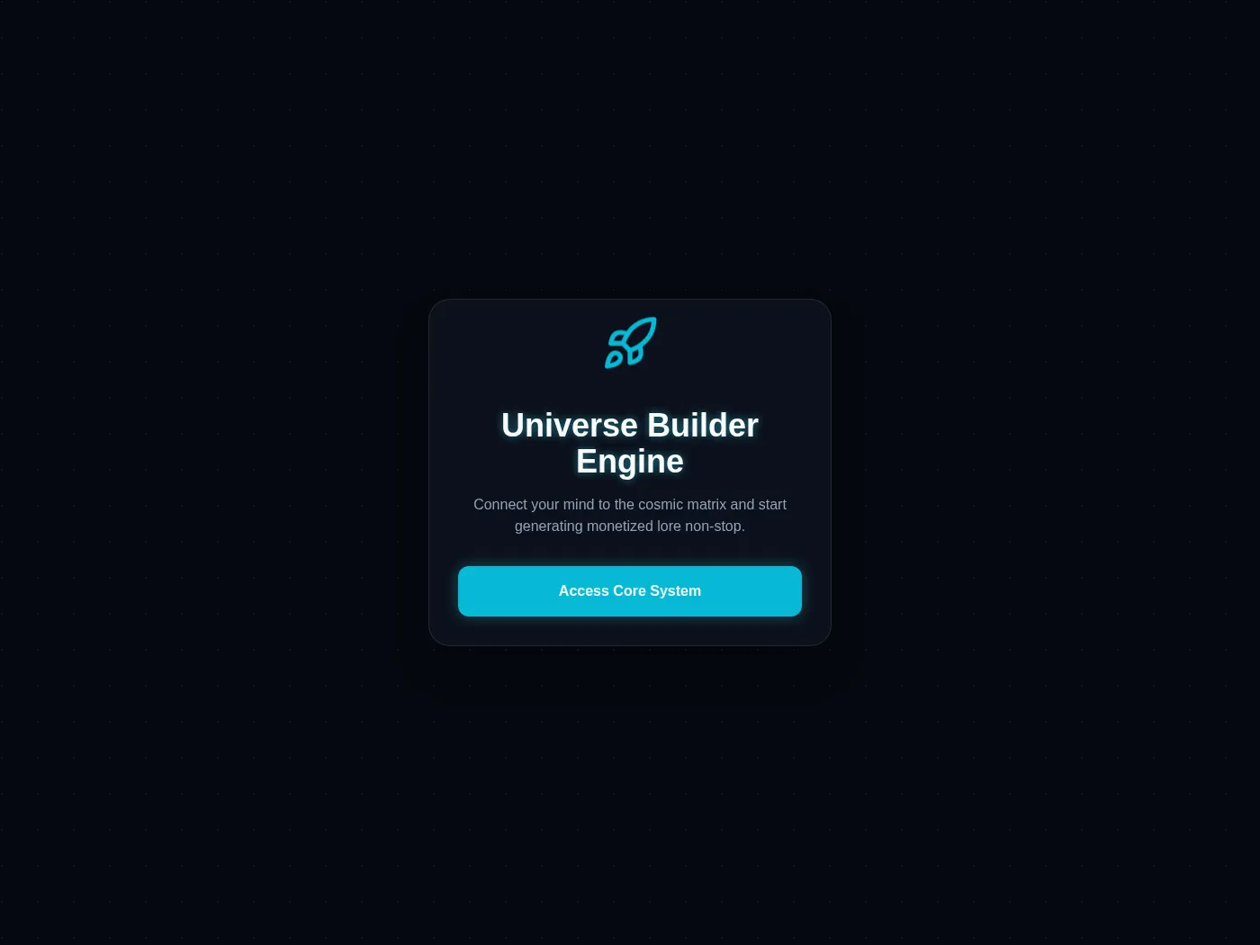 Universe Builder Engine
