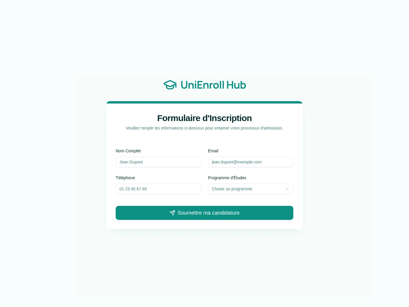 UniEnroll Hub