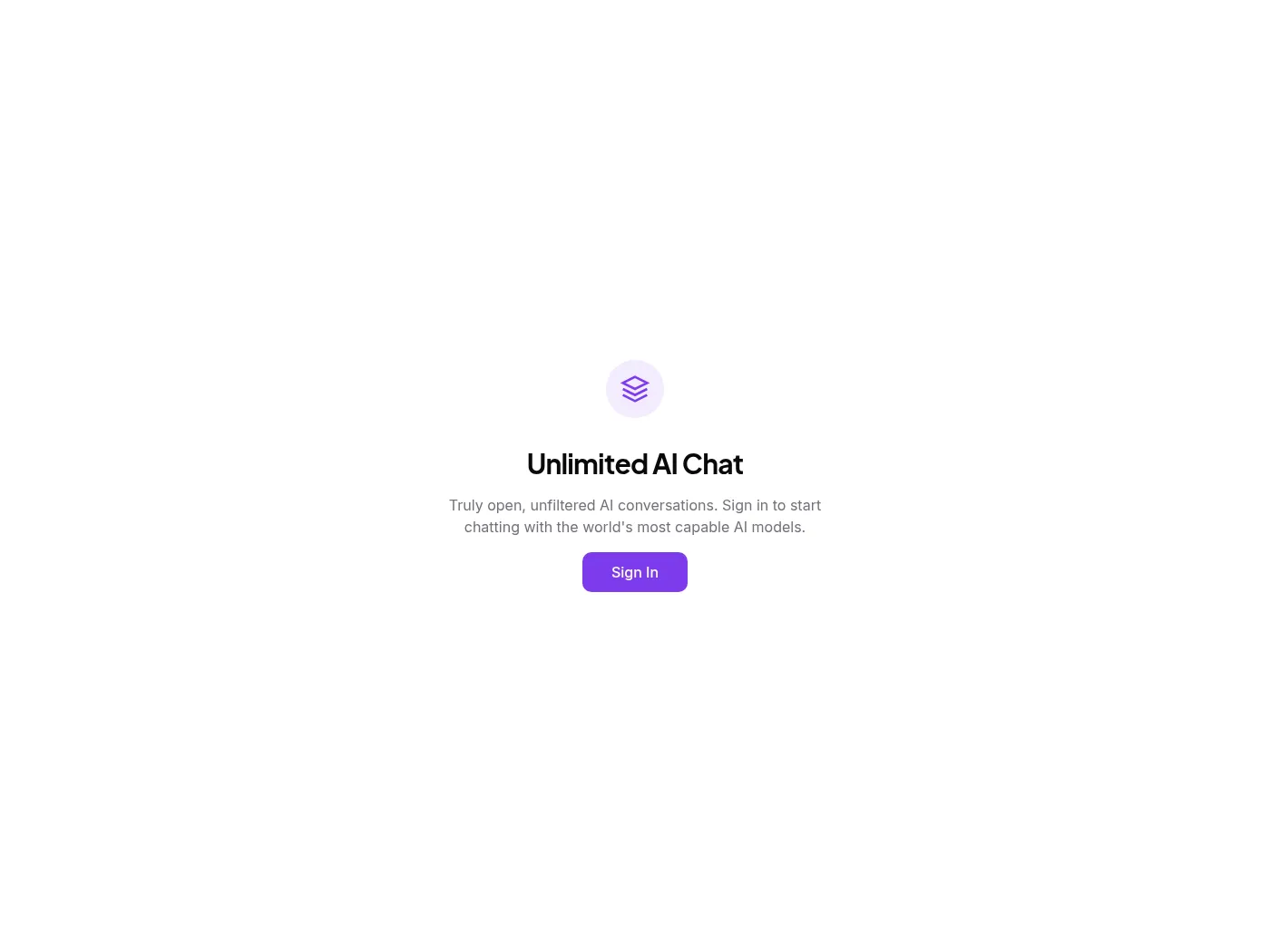 Unlimited AI Chat Web
