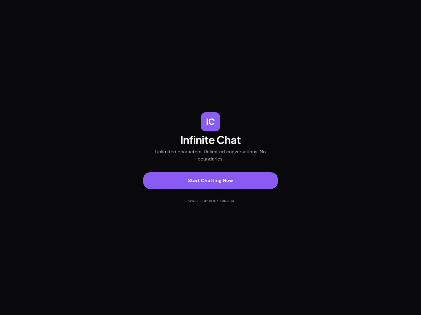 Infinite Character Chat